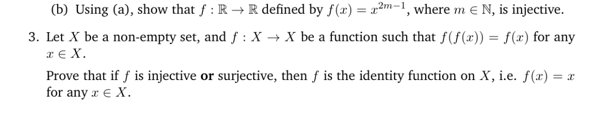 Solved Let X be a non-empty set, and f : X → X be a function | Chegg.com