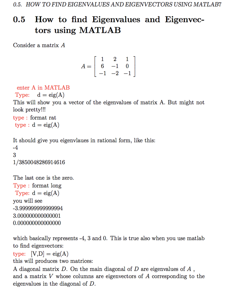 Solved 0.5. HOW TO FIND EIGENVALUES AND EIGENVECTORS USING | Chegg.com