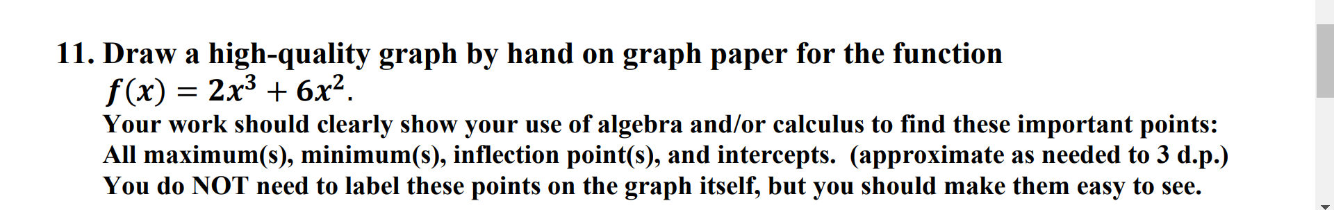 Solved 11. Draw a high-quality graph by hand on graph paper | Chegg.com