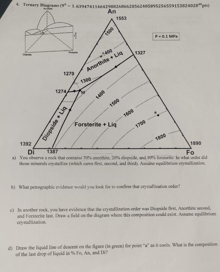 Solved 4. Ternary Diagrams | Chegg.com