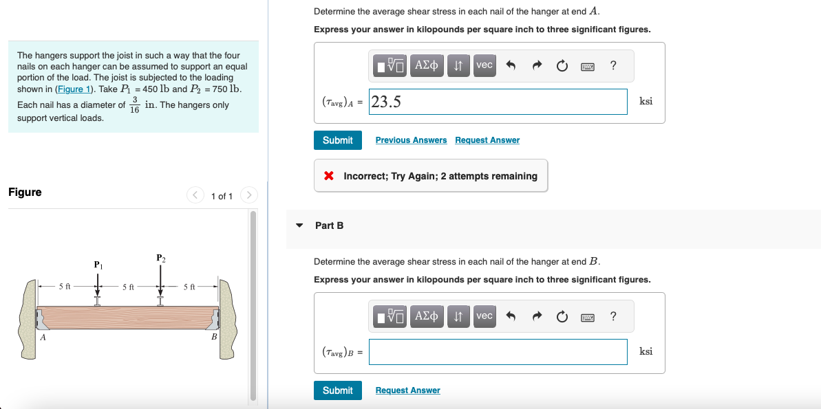 Solved The hangers support the joist in such a way that the | Chegg.com