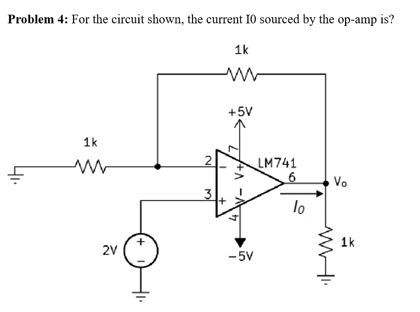 Solved Problem 4: For the circuit shown, the current I0 | Chegg.com