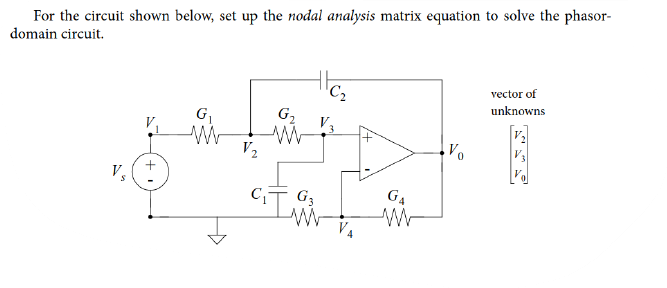 Solved Assume an ideal op-amp and set up the modified nodal | Chegg.com