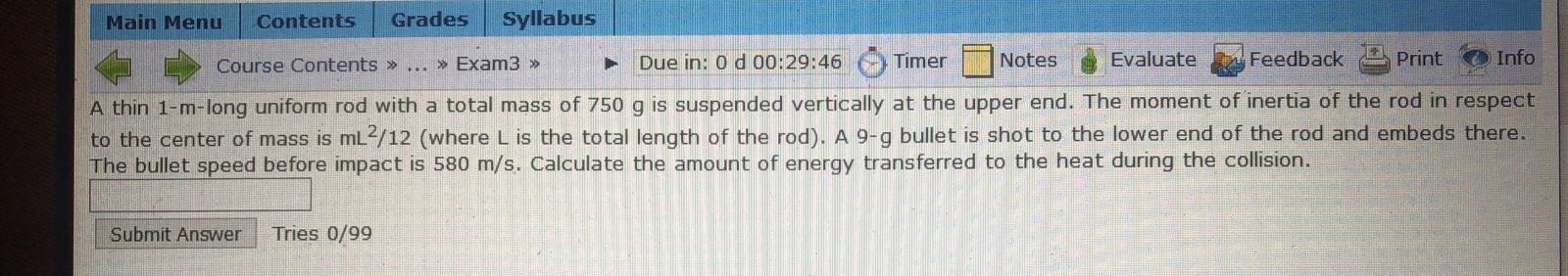Solved Main Menu Contents Grades Syllabus Course Contents >> | Chegg.com