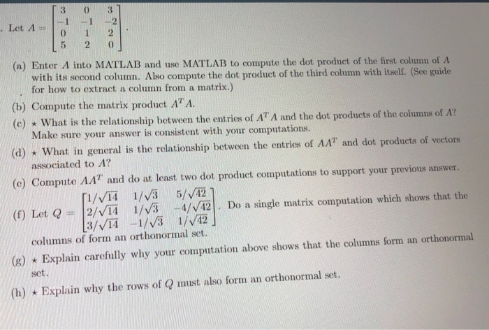 Solved . Let A=1-1-1-2 (a) Enter A into MATLAB and use | Chegg.com