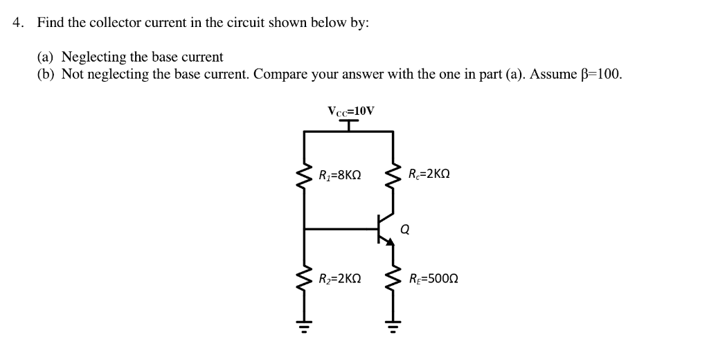 Solved 4. Find the collector current in the circuit shown | Chegg.com