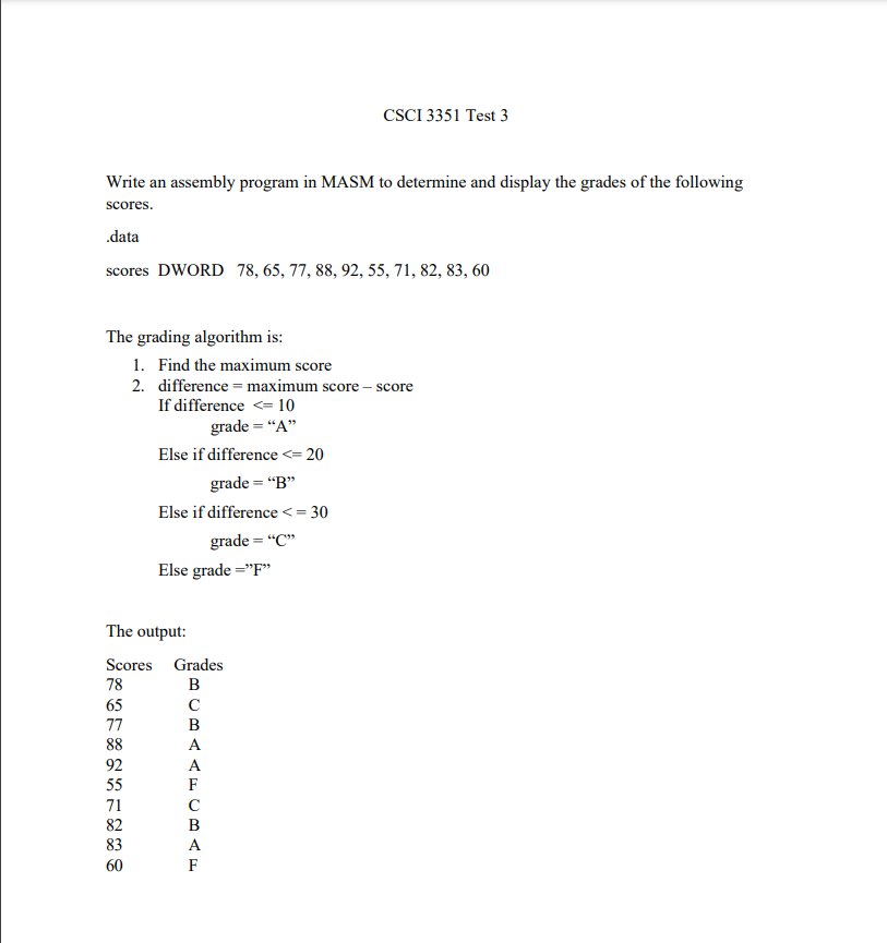 Solved Assembly Language Write an assembly program in C++ to | Chegg.com