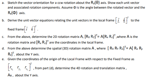 Solved a. Sketch the vector orientation for a cow rotation | Chegg.com