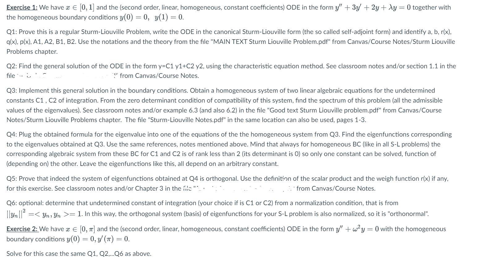 Solved Exercise 1: We have x∈[0,1] and the (second order, | Chegg.com
