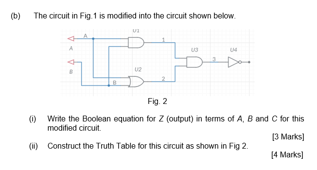 Solved Question 2 20 Marks U1 А U3 Fig 1 A The Figure
