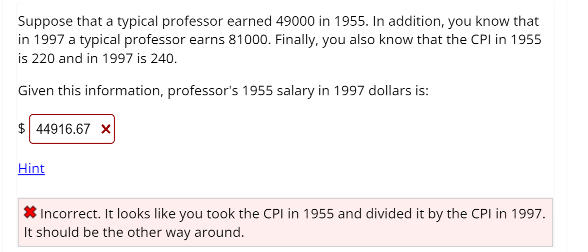 Solved Suppose that a typical professor earned 49000 in | Chegg.com