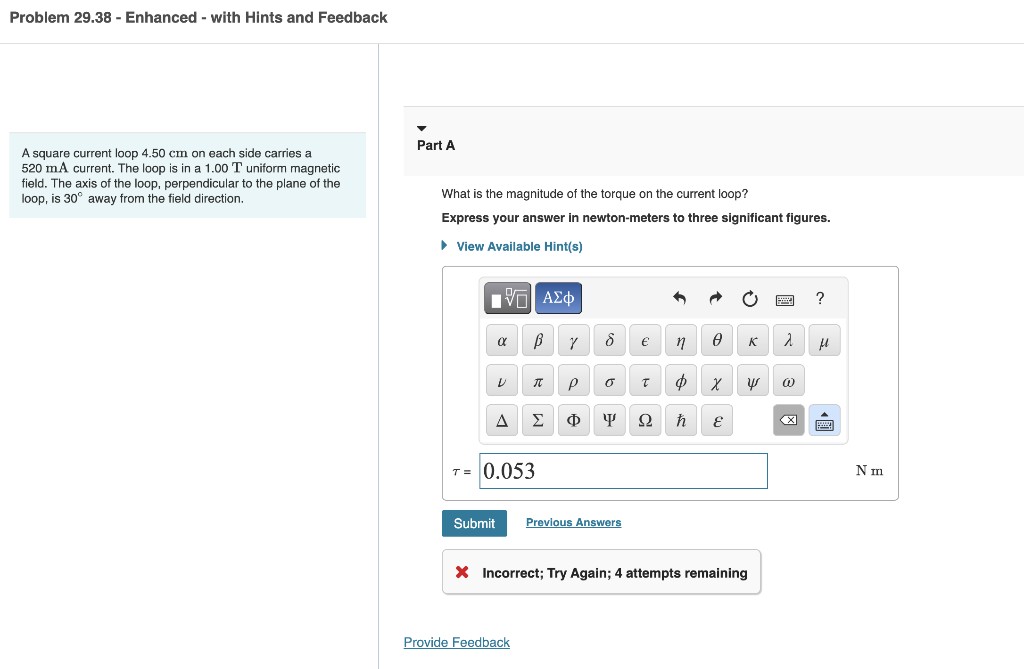 Solved Problem 29.38 - Enhanced - with Hints and Feedback | Chegg.com