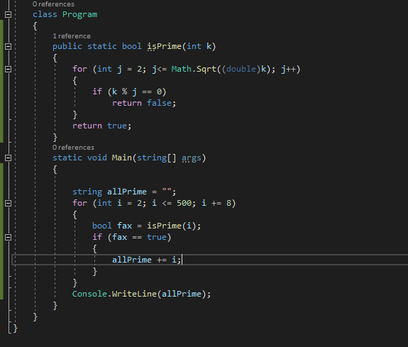 Solved C# The goal of this example is to print all prime | Chegg.com