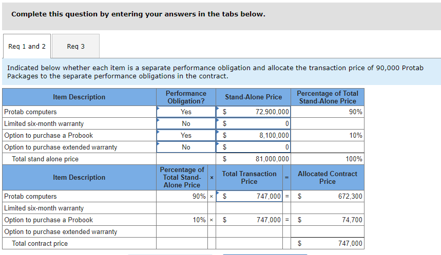 Solved Problem 6-2 (Algo) Performance obligations; | Chegg.com Solved Problem 6-2 (Algo) Performance obligations; | Chegg.com
