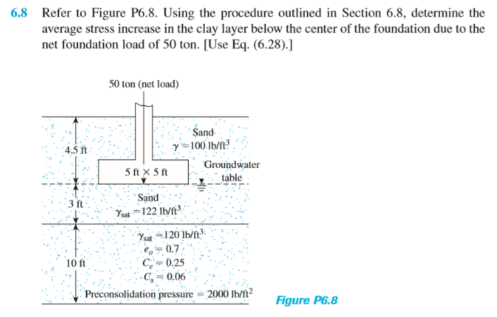 Solved pls help me with this task for geotech foundation of | Chegg.com