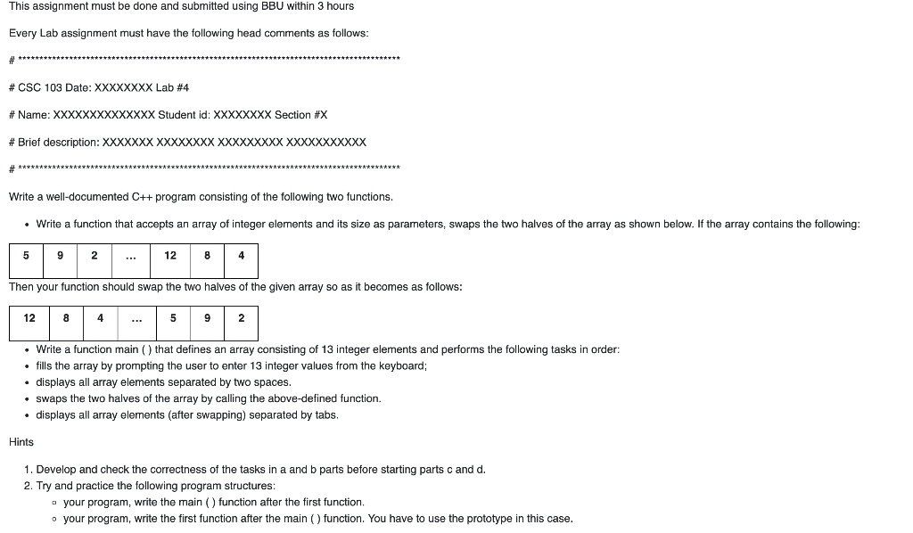 Solved This assignment must be done and submitted using BBU | Chegg.com