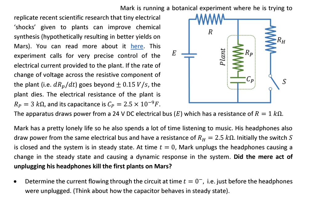 Solved Mark is running a botanical experiment where he is | Chegg.com