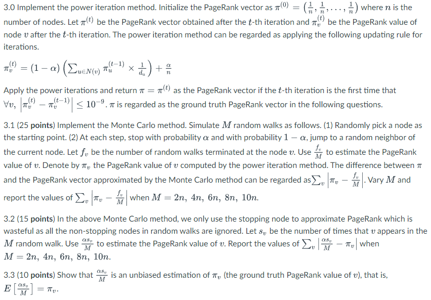 3. Write code to compute PageRank values of nodes in | Chegg.com