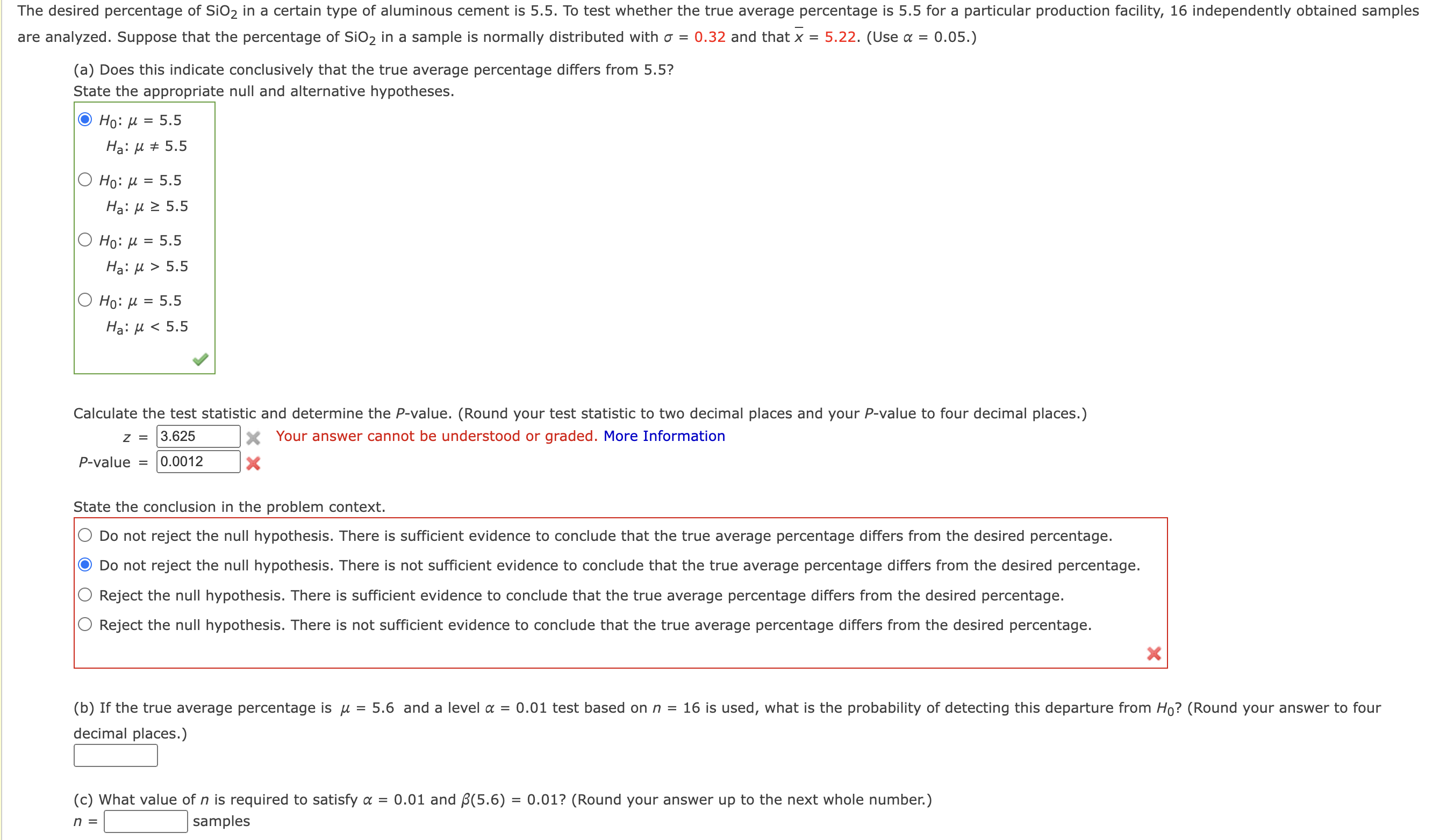 Solved analyzed. Suppose that the percentage of SiO2 in a | Chegg.com