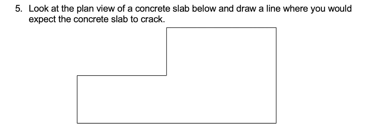 Solved 5. Look at the plan view of a concrete slab below and | Chegg.com