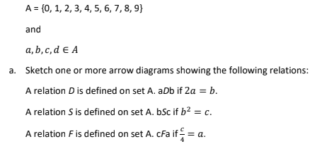 Solved A = {0, 1, 2, 3, 4, 5, 6, 7, 8, 9} and a, b, c, d E A | Chegg.com