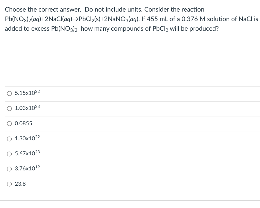 Solved Choose the correct answer. Do not include units. | Chegg.com