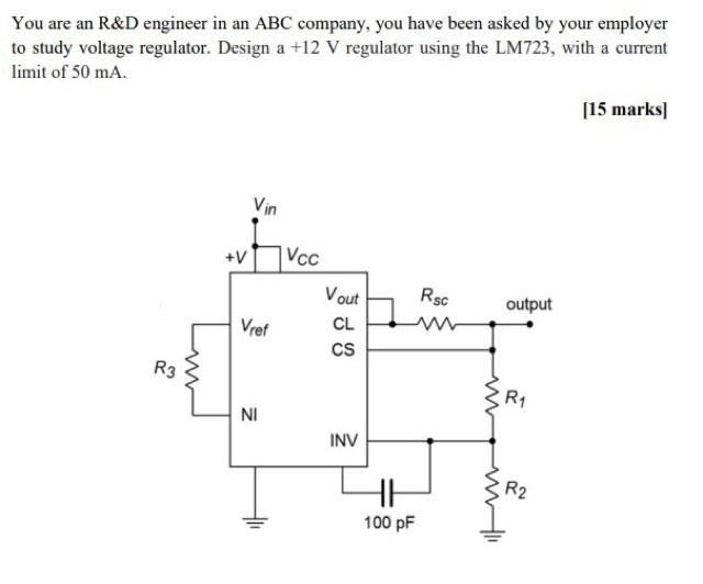 Solved You are an R&D engineer in an ABC company, you have | Chegg.com