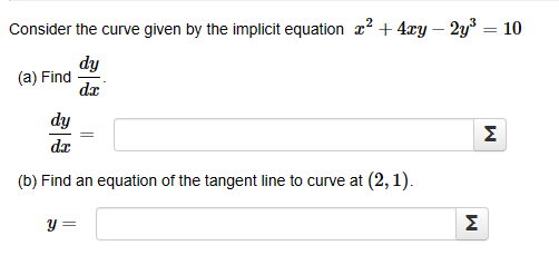 Solved onsider the curve given by the implicit equation | Chegg.com