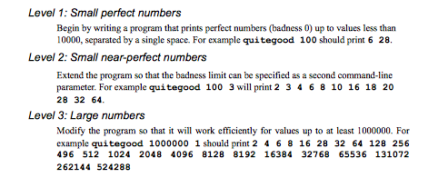 Solved Task A "perfect" number is an integer that is equal | Chegg.com