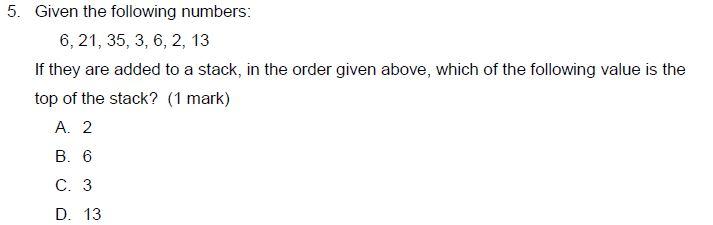 Solved 5. Given the following numbers: 6,21,35,3,6,2,13 If | Chegg.com