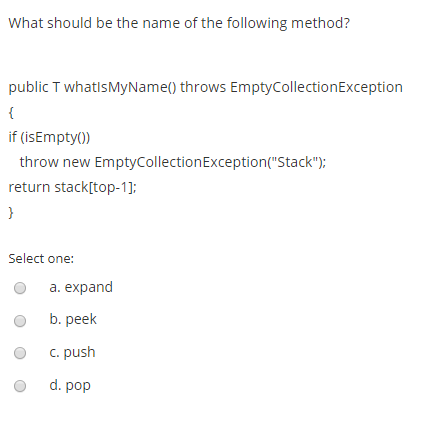 Solved Given the following sequence: push(8), push(7), | Chegg.com