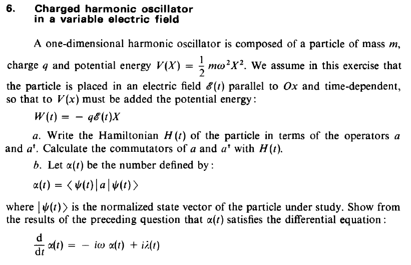 Solved This is a problem from Cohen-Tannoudji's Quantum | Chegg.com