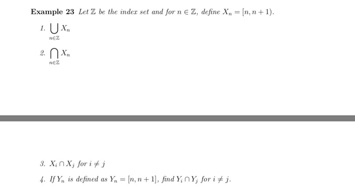 Solved Let Z be the index set and for n elementof Z, define | Chegg.com