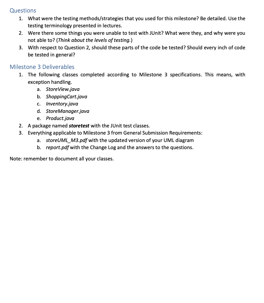 MILESTONE 3 Overview In this milestone, you will be | Chegg.com