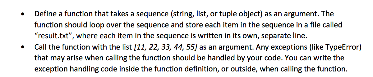 Solved Define a function that takes a sequence (string, | Chegg.com