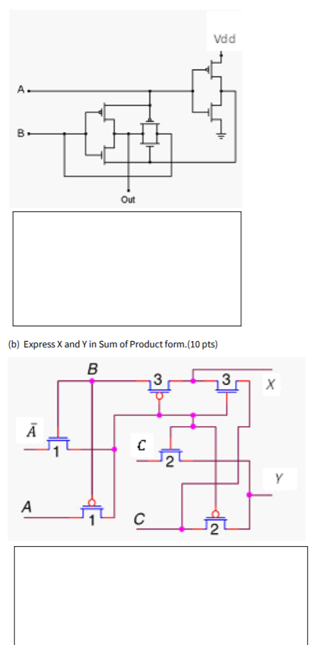 Solved 6. (20 pts) Pass Transistor Logic (PTL) circuits. (a) | Chegg.com