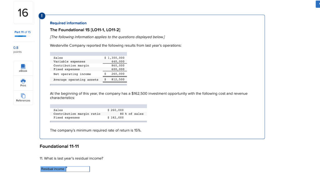 Solved 16 Required information The Foundational 15 [LO11-1, | Chegg.com