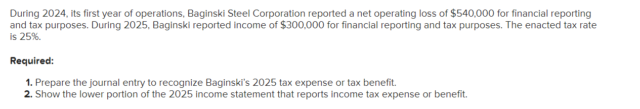 Solved Journal entry worksheet Record 2024 income tax | Chegg.com