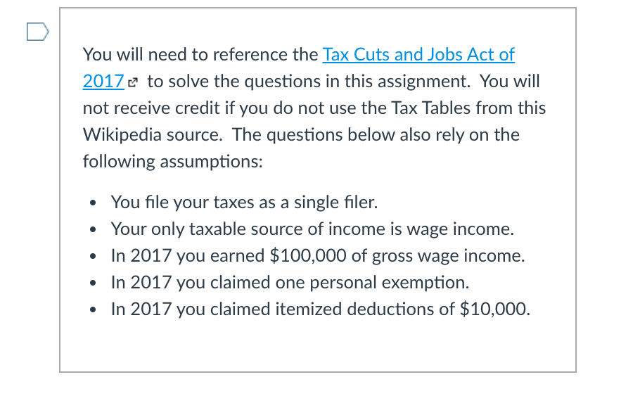 Calculate the amount of federal income tax you owed | Chegg.com