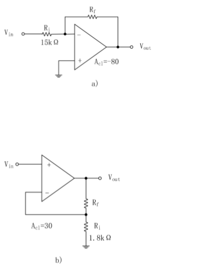 Solved (2) Find the value of Rf that will produce the | Chegg.com
