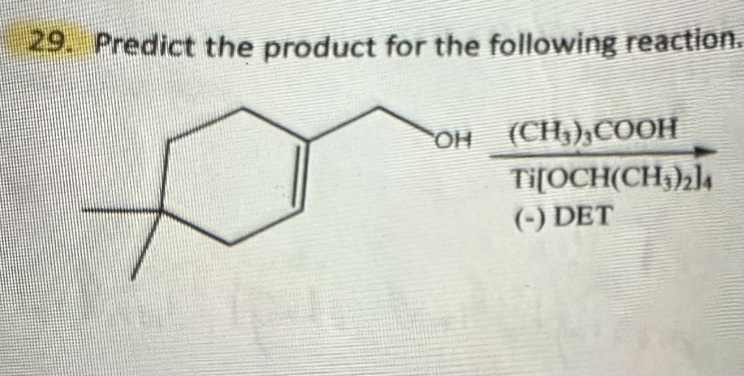 Solved by an EXPERT Predict the product for the following reaction: | Chegg.com