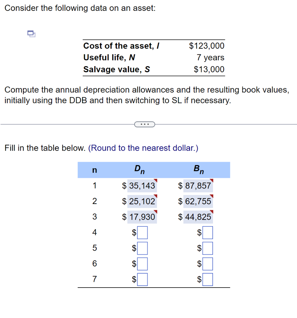Solved Consider The Following Data On An Asset Compute The 