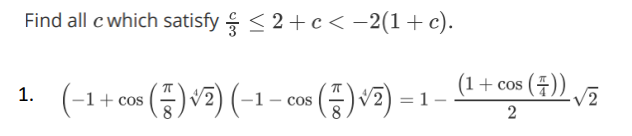 Find all c ﻿which satisfy | Chegg.com