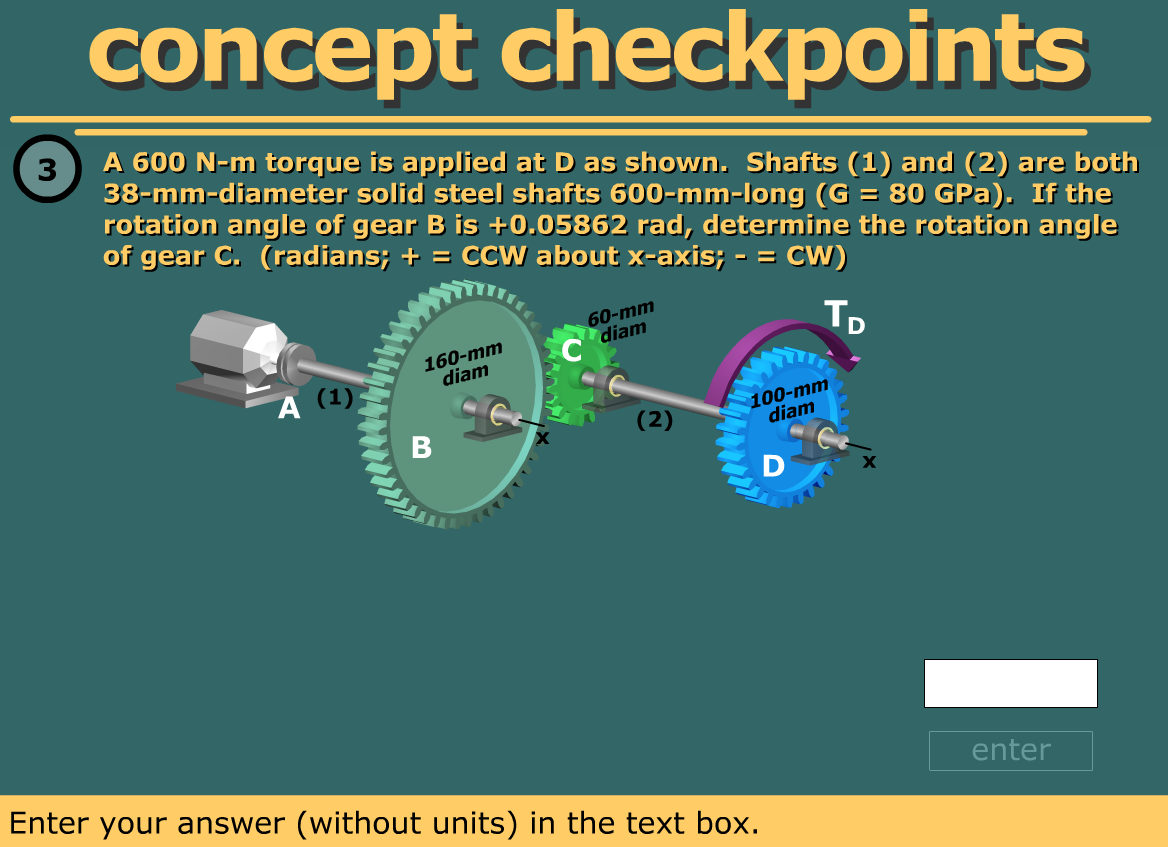 Solved concept checkpoints 3 AGO A 600 N-m torque is applied | Chegg.com