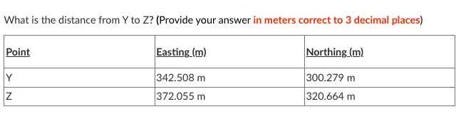 Solved What is the distance from \\( \\mathrm{Y} \\) to \\( | Chegg.com