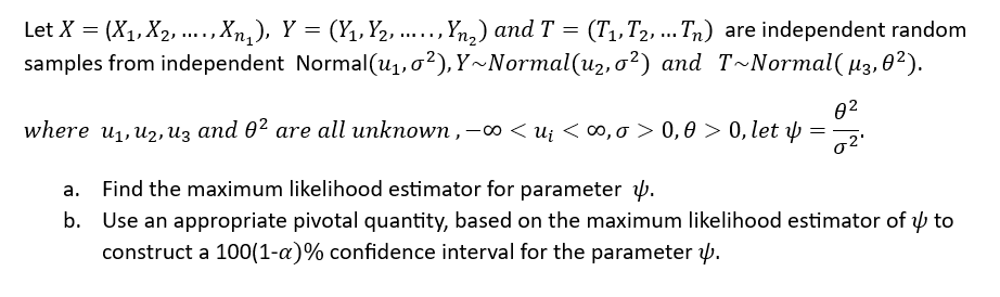 Let X=(X1,X2,…,Xn1),Y=(Y1,Y2,…,Yn2) and T=(T1,T2,…Tn) | Chegg.com