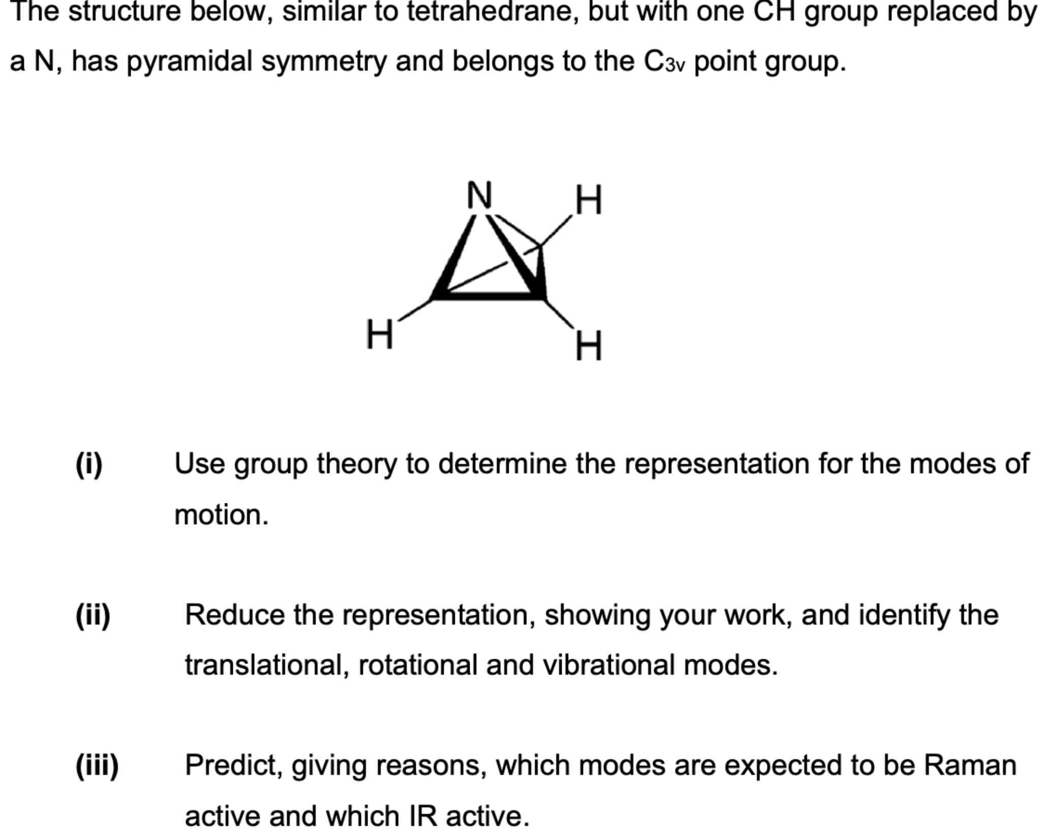 Solved The structure below, similar to tetrahedrane, but | Chegg.com
