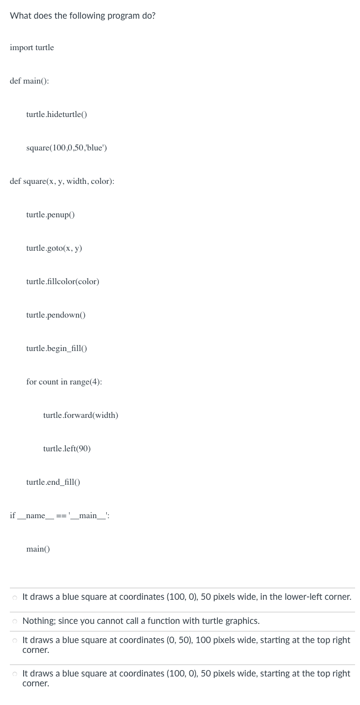 Solved What does the following program do? student = 1 while | Chegg.com