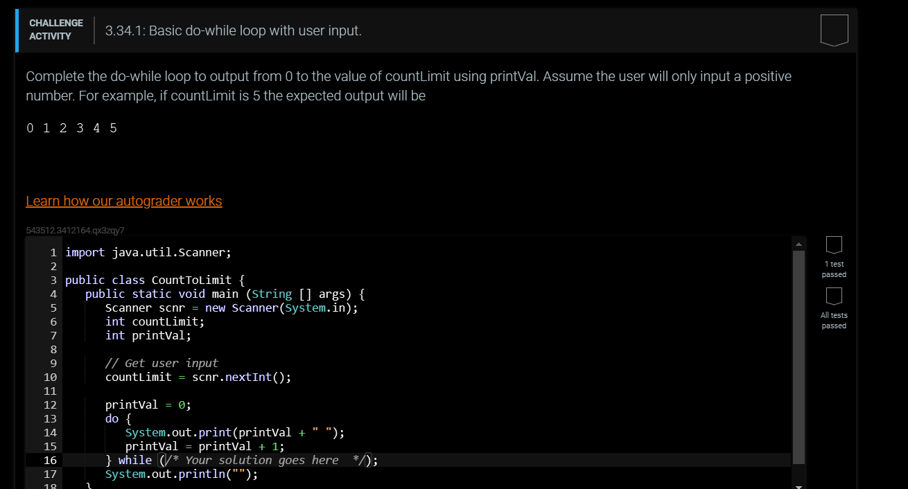 Solved Complete The Do While Loop To Output From 0 ﻿to The