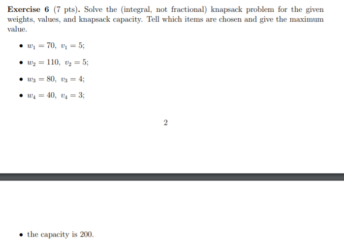 Solved Exercise 6 (7 pts). Solve the integral, not | Chegg.com